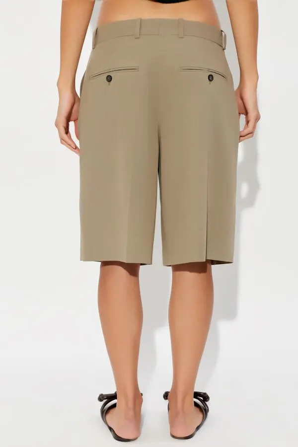 TOTEME Creased Knee-length Shorts - Grey