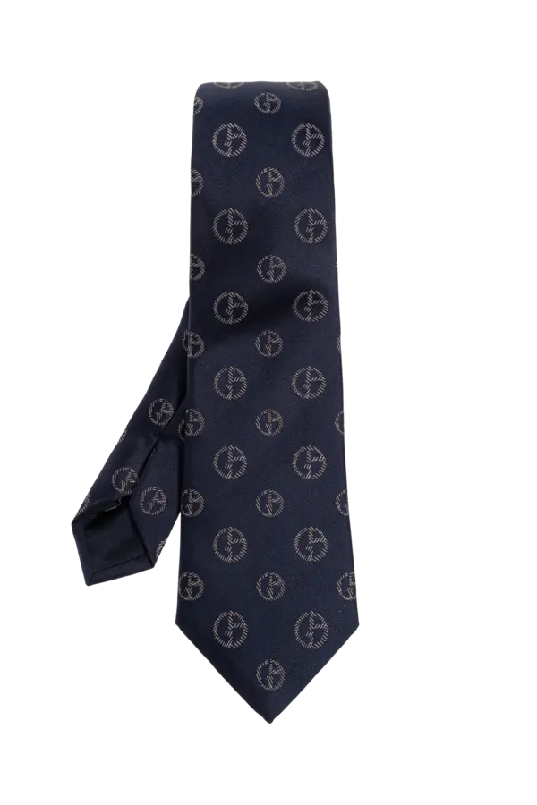 Giorgio Armani Silk Neck Tie - Navy Blue