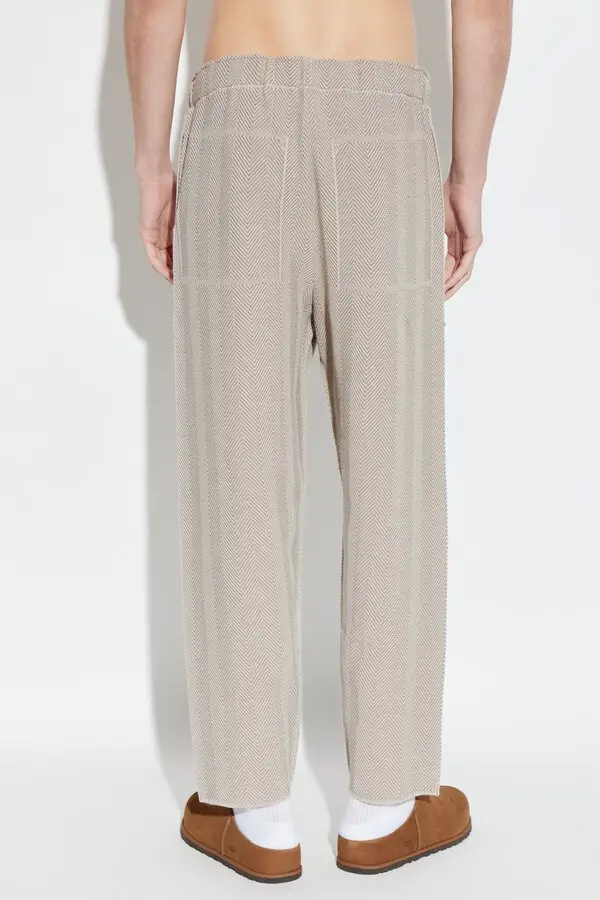 Issey Miyake Herringbone Pattern Trousers