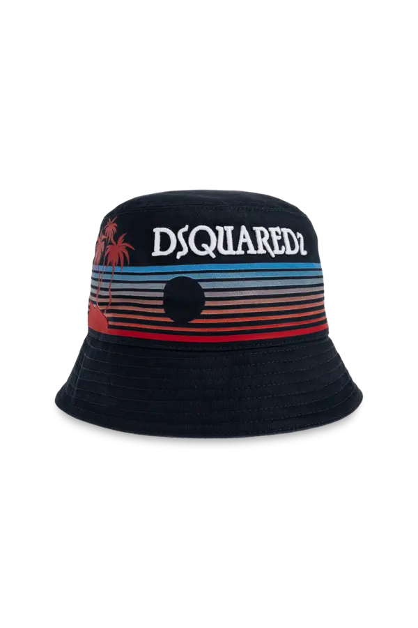 Dsquared2 Hat With Embroidered Logo - Navy Blue