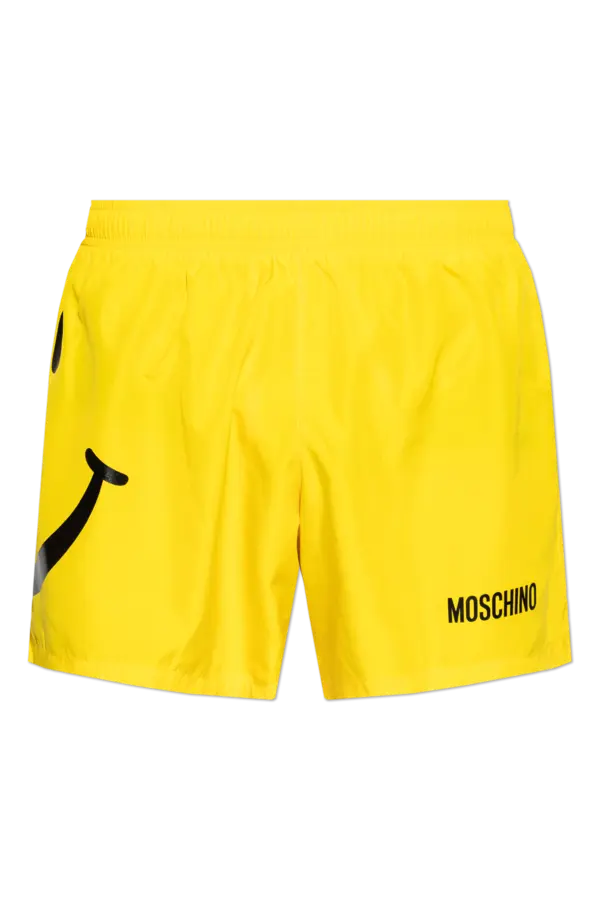 Moschino X Smiley Swim Shorts - Yellow