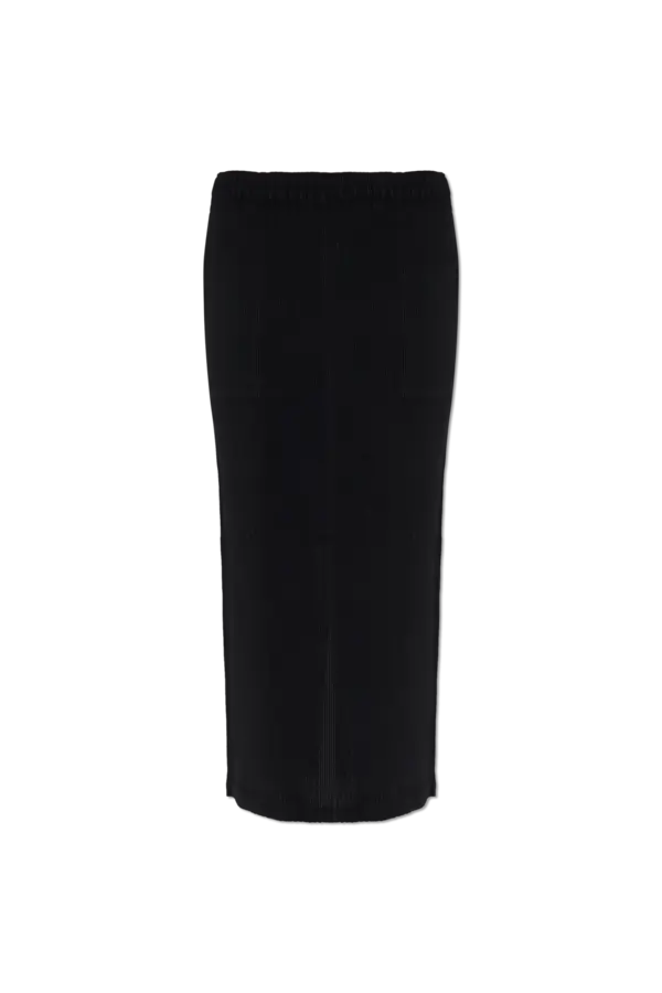 Issey Miyake Pleated Ankle Length Skirt - Black