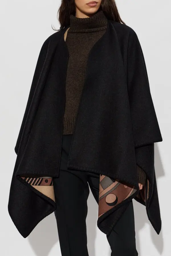 FERRAGAMO Geometric Pattern Poncho