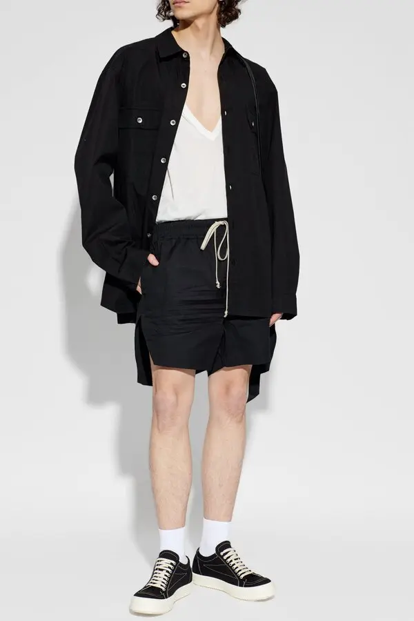Rick Owens Cotton Shorts - Black