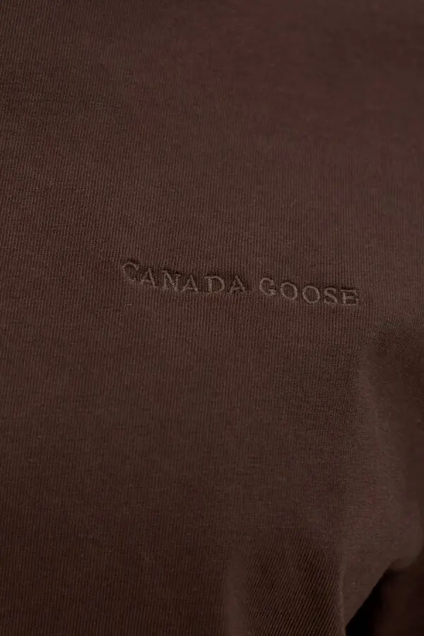 Canada Goose T-shirt With Embroidered Logo - Brown
