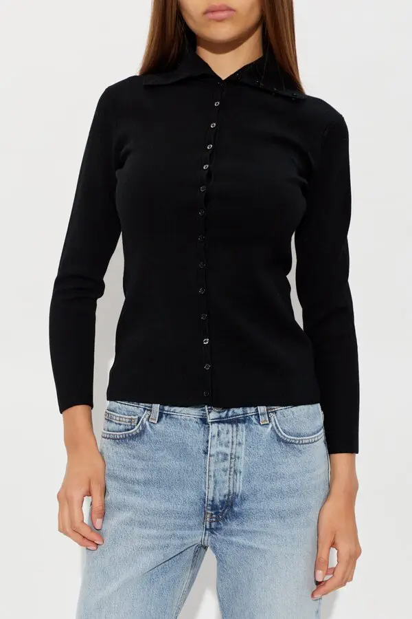 TOTEME Collared Cardigan - Black