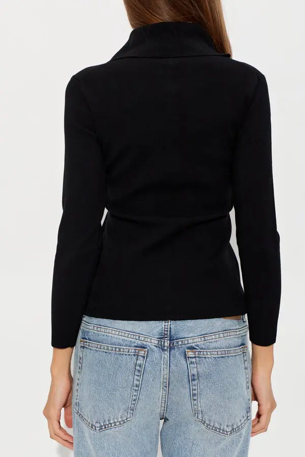 TOTEME Collared Cardigan - Black