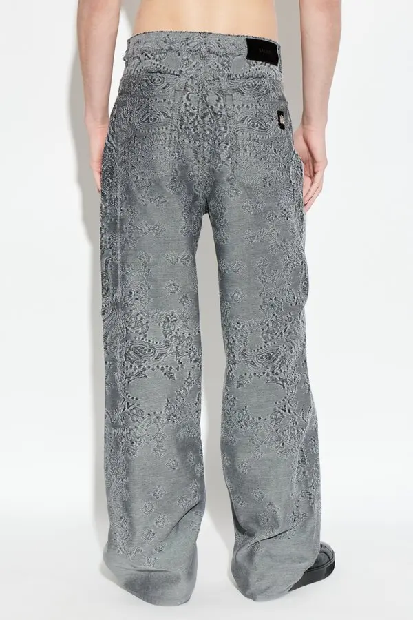 Amiri Paisley Patterned Jeans
