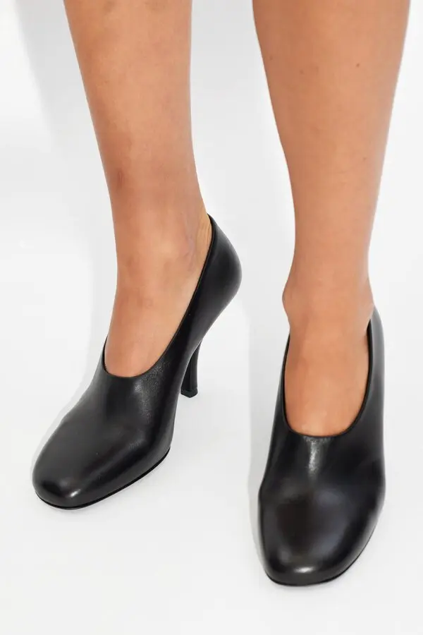 TOTEME Leather Heeled Pumps - Black