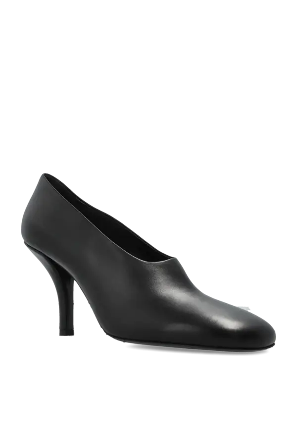 TOTEME Leather Heeled Pumps - Black