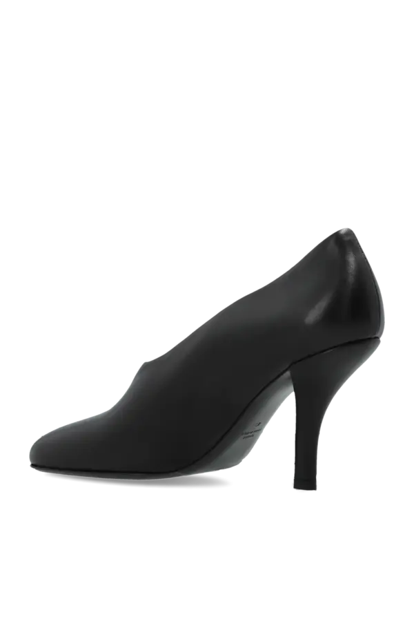 TOTEME Leather Heeled Pumps - Black