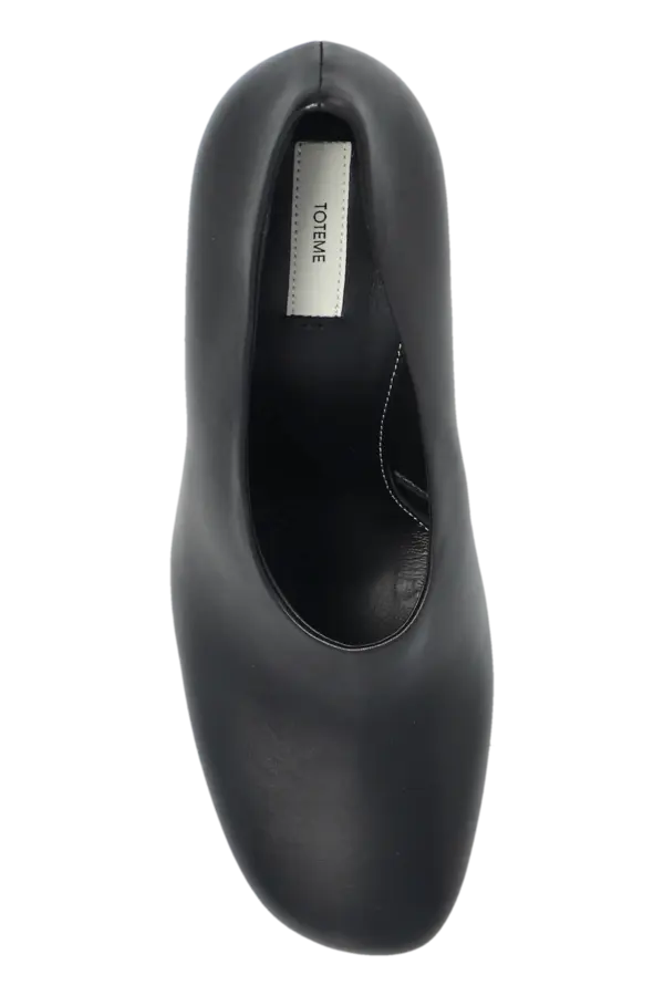 TOTEME Leather Heeled Pumps - Black