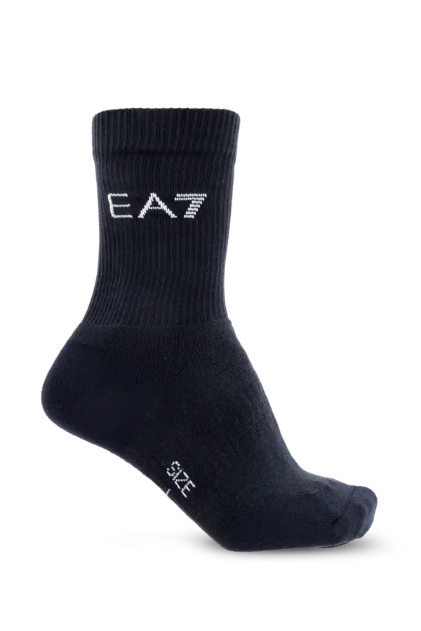 EA7 Logo Socks - Black