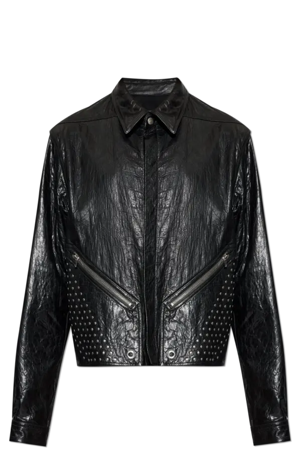Rick Owens Studded Leather Jacket - Black