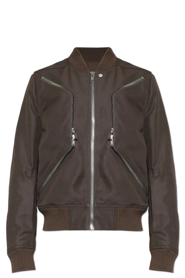 Rick Owens Denim Bomber Jacket - Brown