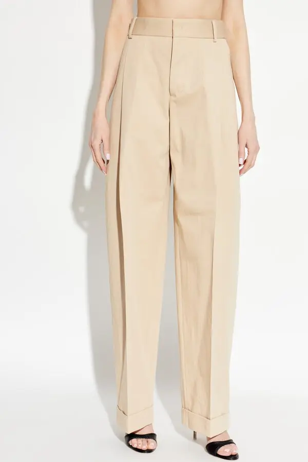 Dsquared2 Wide-leg High-waisted Trousers - Beige