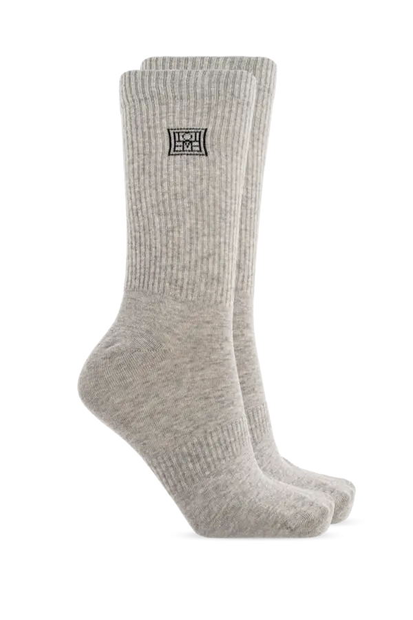 TOTEME Logo Two-pack Socks - Grey