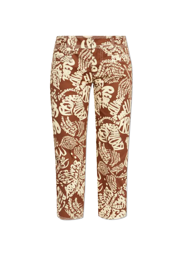 Dsquared2 Printed Calf-length Jeans - Brown