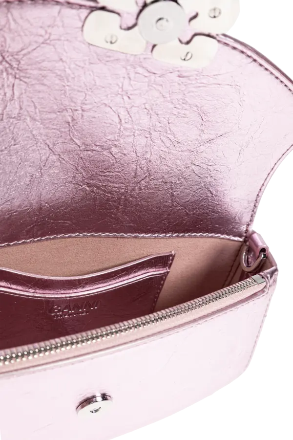 GANNI Lulu Chain Wallet - Pink