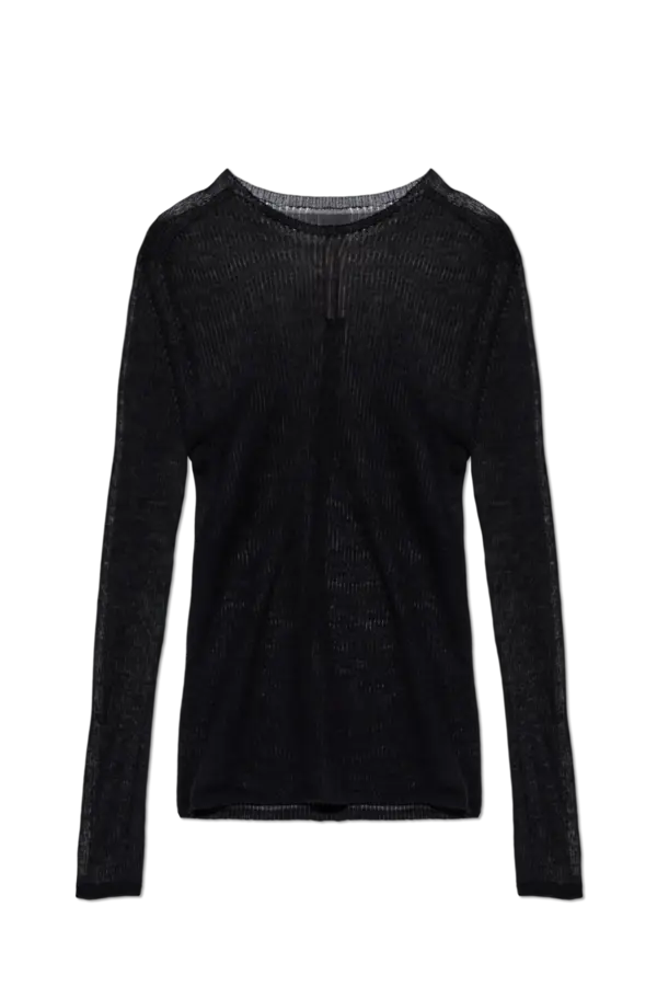 Rick Owens Transparent Turtleneck Sweater - Black