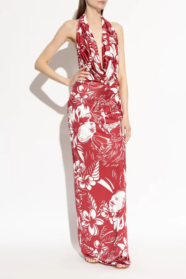 Dsquared2 Backless Gown - Red
