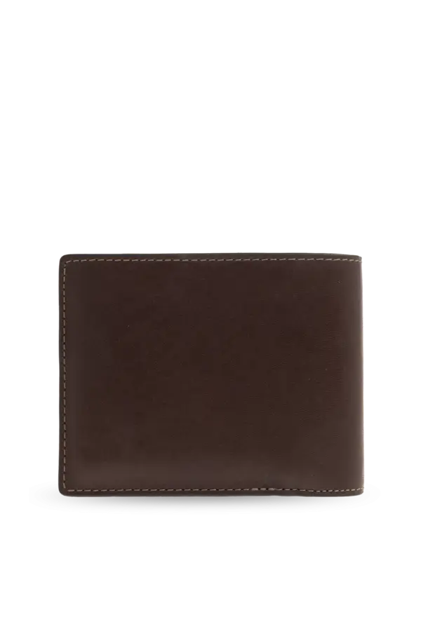 COACH Leather Wallet With Logo - Brown