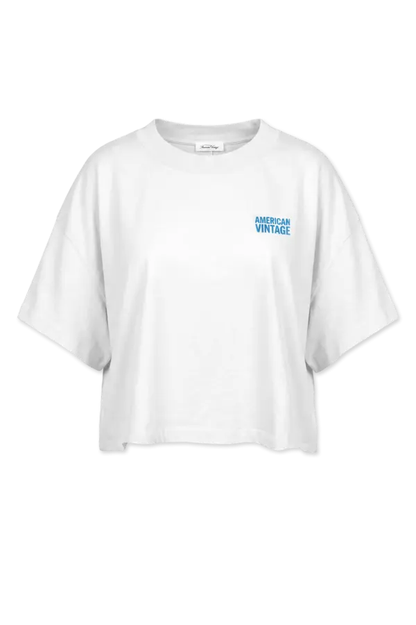 American Vintage T-shirt With Printed Logo - White