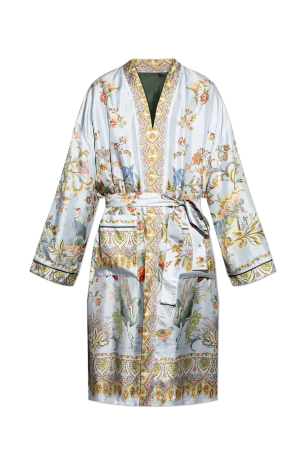 Etro Silk Robe - Light Blue