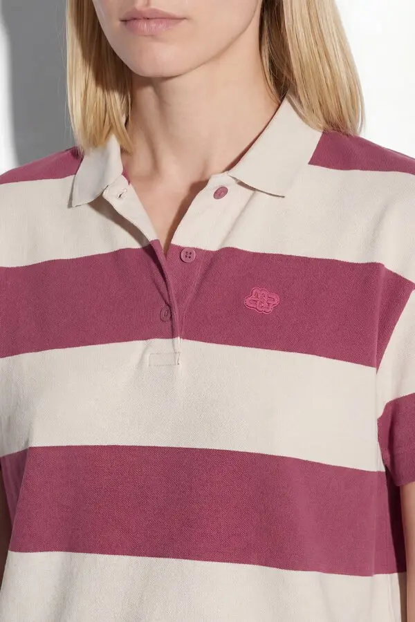 Munthe Striped Cotton Polo - Pink