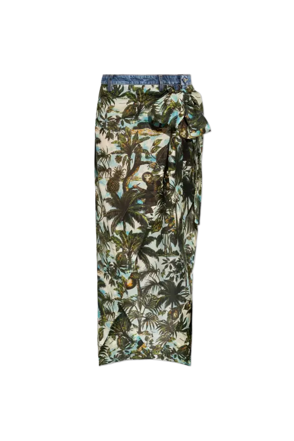 Dsquared2 Printed Asymmetrical Skirt - Multicolour