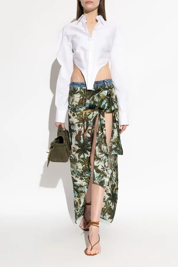 Dsquared2 Printed Asymmetrical Skirt - Multicolour