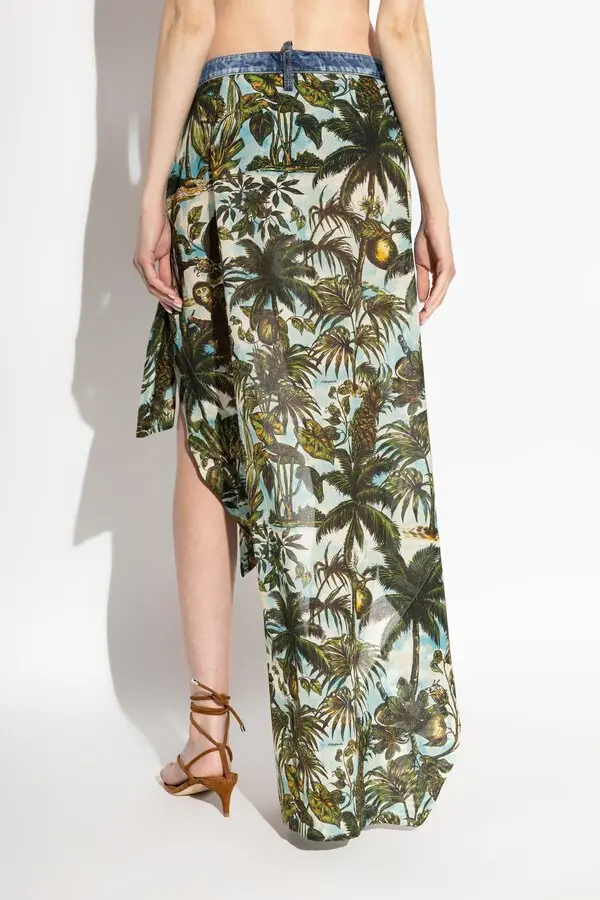 Dsquared2 Printed Asymmetrical Skirt - Multicolour