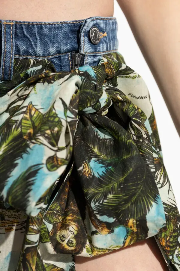 Dsquared2 Printed Asymmetrical Skirt - Multicolour