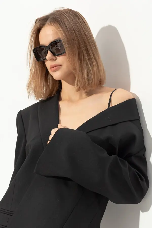 Jacquemus Rectangle Sunglasses - Black