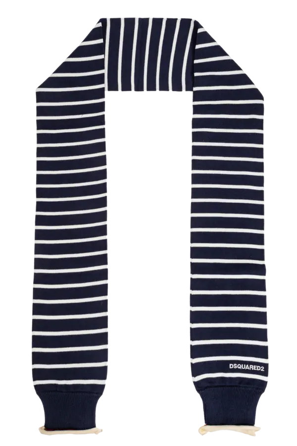 Dsquared2 Striped Scarf - Navy Blue