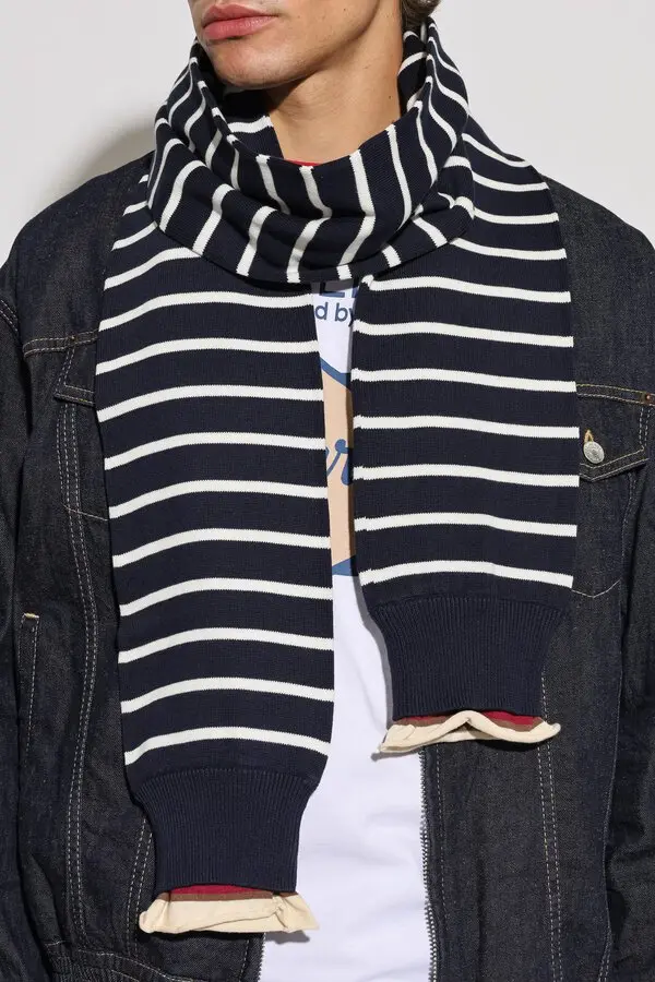 Dsquared2 Striped Scarf - Navy Blue