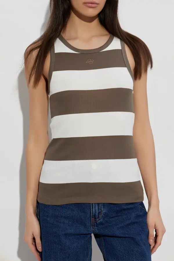 Munthe Tezza Striped Tank Top - Brown