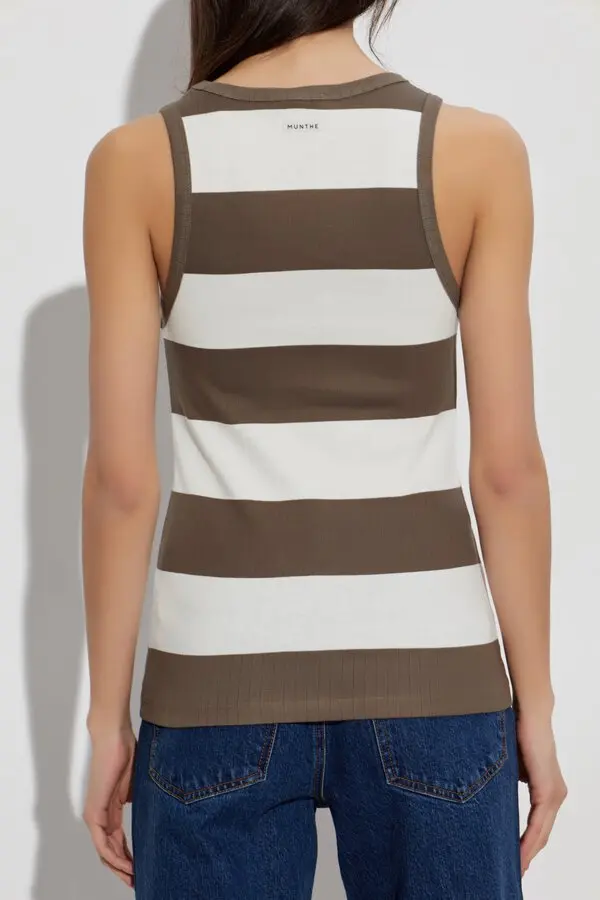 Munthe Tezza Striped Tank Top - Brown