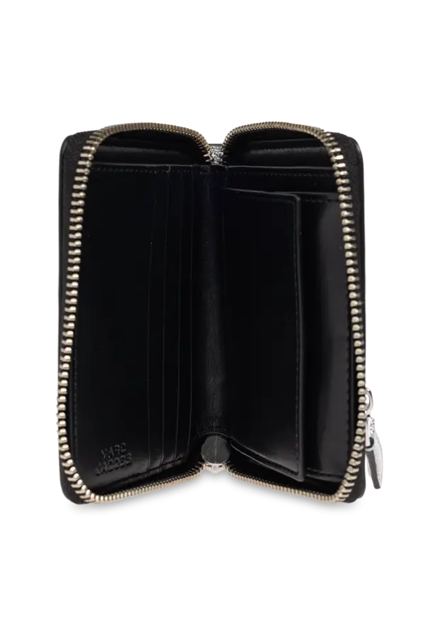 Marc Jacobs Brocade Wallet With Logo - Silver