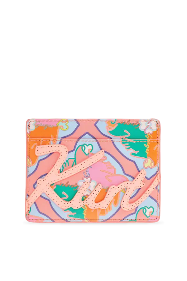 Kurt Geiger Leather Cardholder With Logo - Multicolour