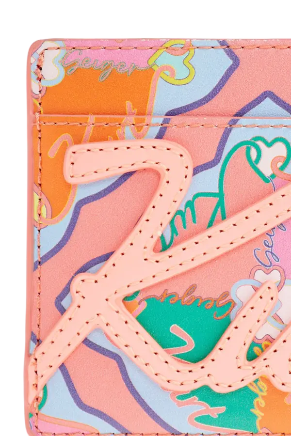 Kurt Geiger Leather Cardholder With Logo - Multicolour