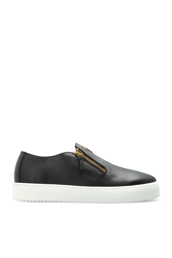 GIUSEPPE ZANOTTI Leather Sneakers - Black