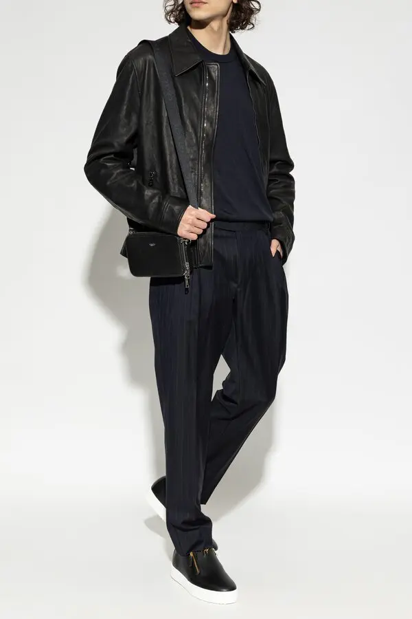 GIUSEPPE ZANOTTI Leather Sneakers - Black