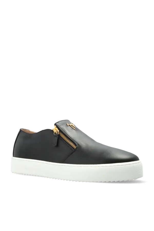 GIUSEPPE ZANOTTI Leather Sneakers - Black