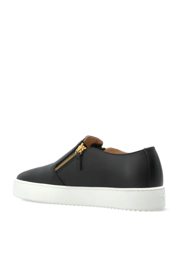 GIUSEPPE ZANOTTI Leather Sneakers - Black