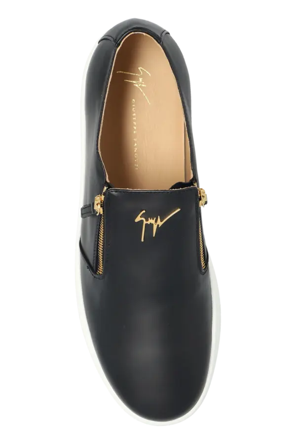 GIUSEPPE ZANOTTI Leather Sneakers - Black