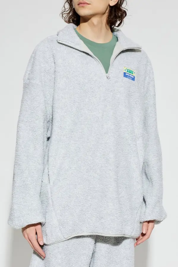 American Vintage Fleece Turtleneck Sweatshirt - Grey