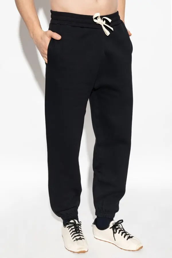 JIL SANDER Sweatpants With Cuffed Legs - Black