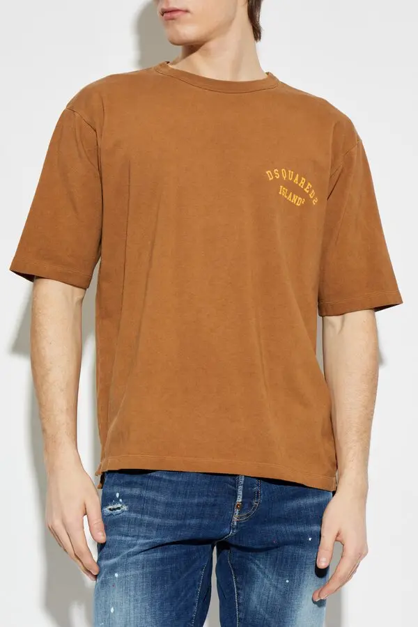 Dsquared2 T-shirt With Logo - Brown