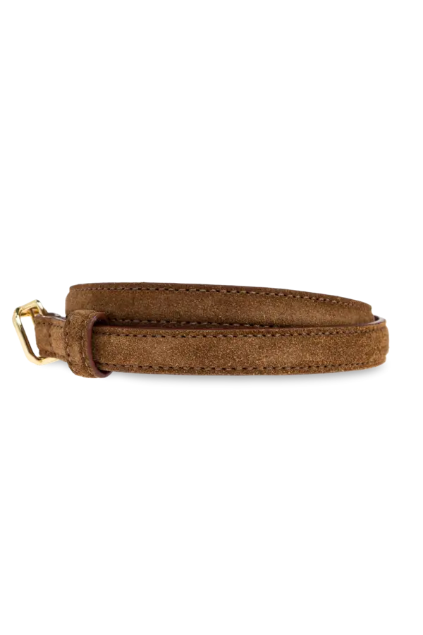 Lié Studio Georgia Slim Suede Belt - Brown